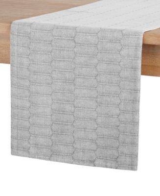 Martha Stewart Honeycomb Table Runner 15" x 72" - Macy's