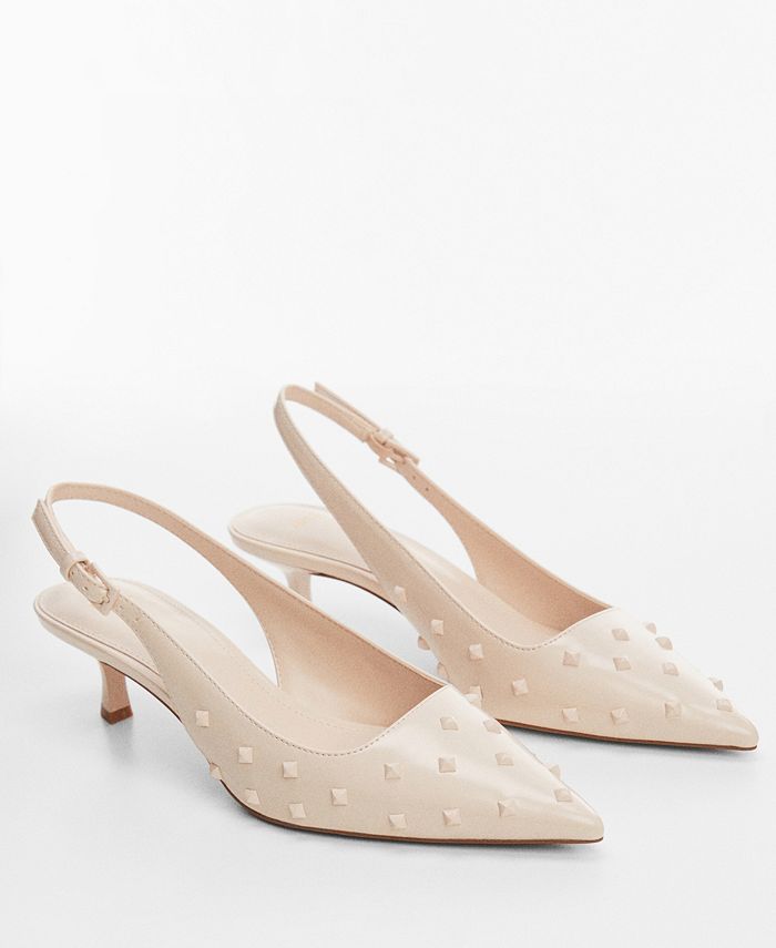 MANGO Women's Studded Slingback Shoes - Macy's