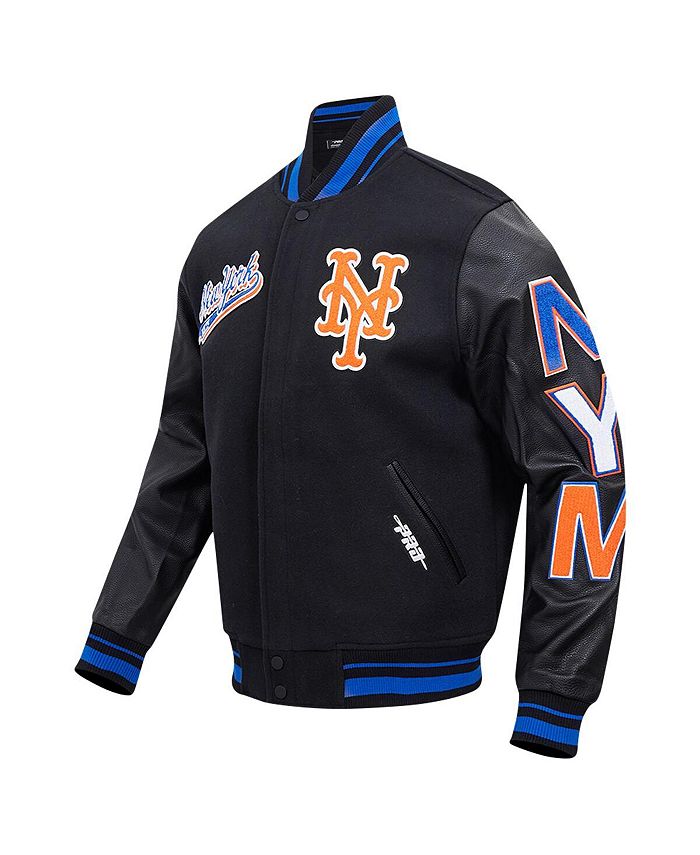 Pro Standard Men's Black New York Mets Script Tail Wool Full-Zip Varity ...