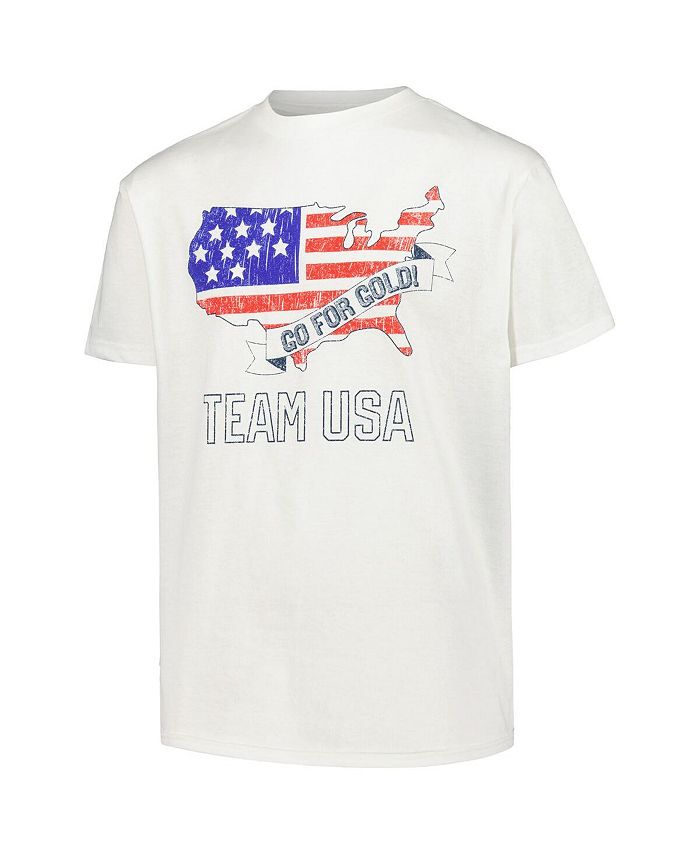 Outerstuff Big Boys White Distressed Team USA Go For Gold T-shirt - Macy's