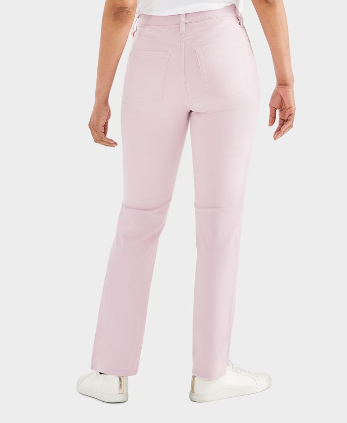 Style & Co Petite Colored High Rise Natural Straight-Leg Jeans, Created ...