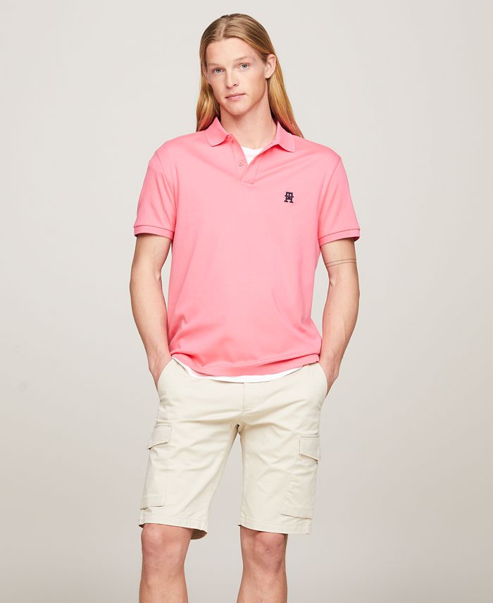 Tommy Hilfiger Men's Short Sleeve Interlock Monogram Polo Shirt - Macy's