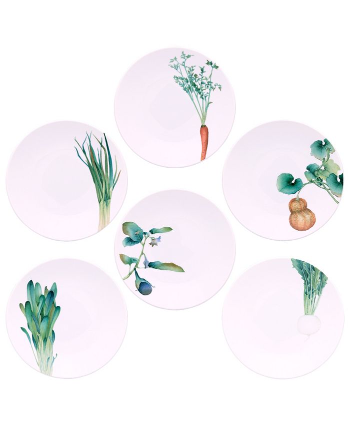 Noritake Kyoka Shunsai Deep Plates Set/6 - Macy's