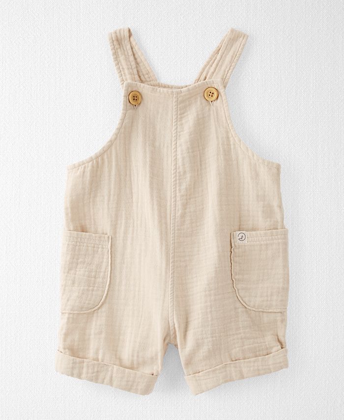 Carter's Baby Boys and Baby Girls Organic Cotton Gauze Shortalls - Macy's