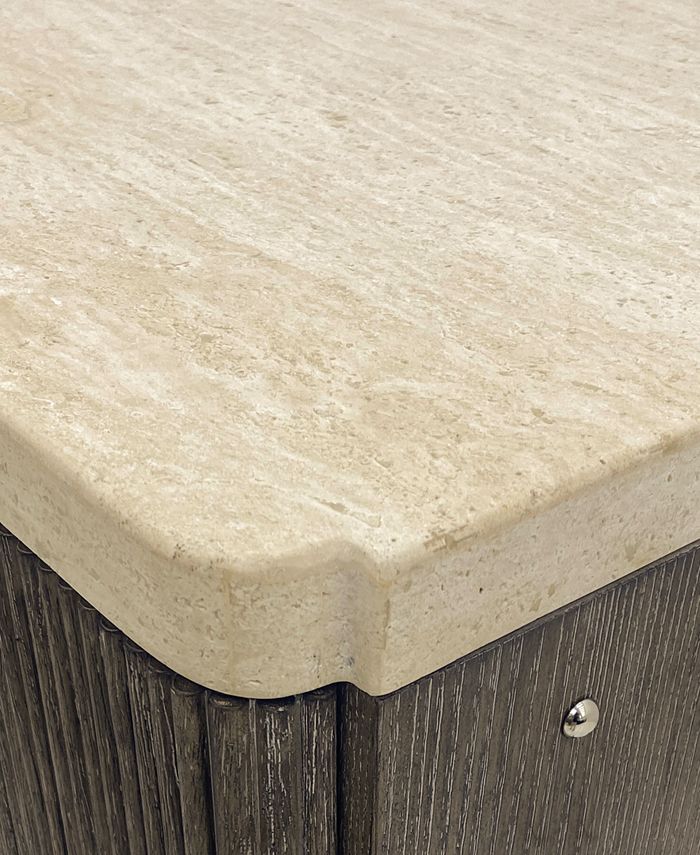 Furniture Frandlyn Stone Top Nightstand - Macy's