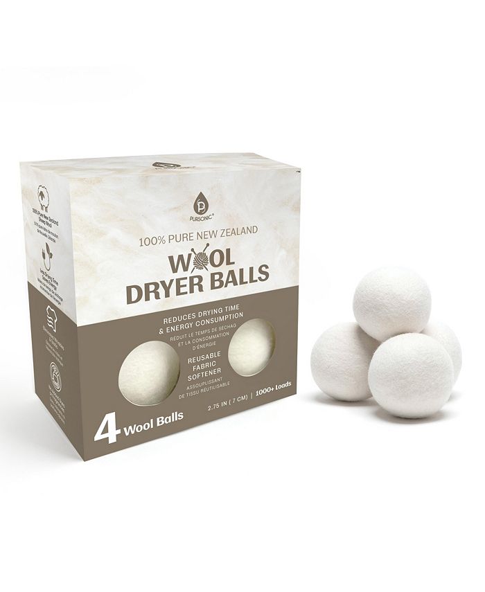 PURSONIC 100% Pure New Zealand Wool Dryer Balls, Alternative to Dryer ...