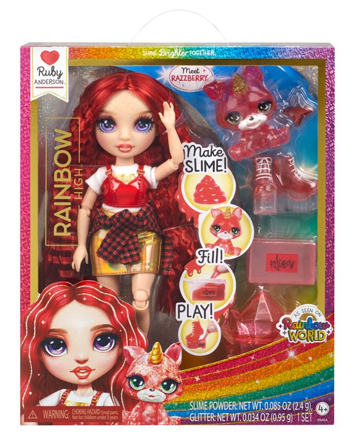 Rainbow High Classic Fashion Doll- Ruby - Macy's