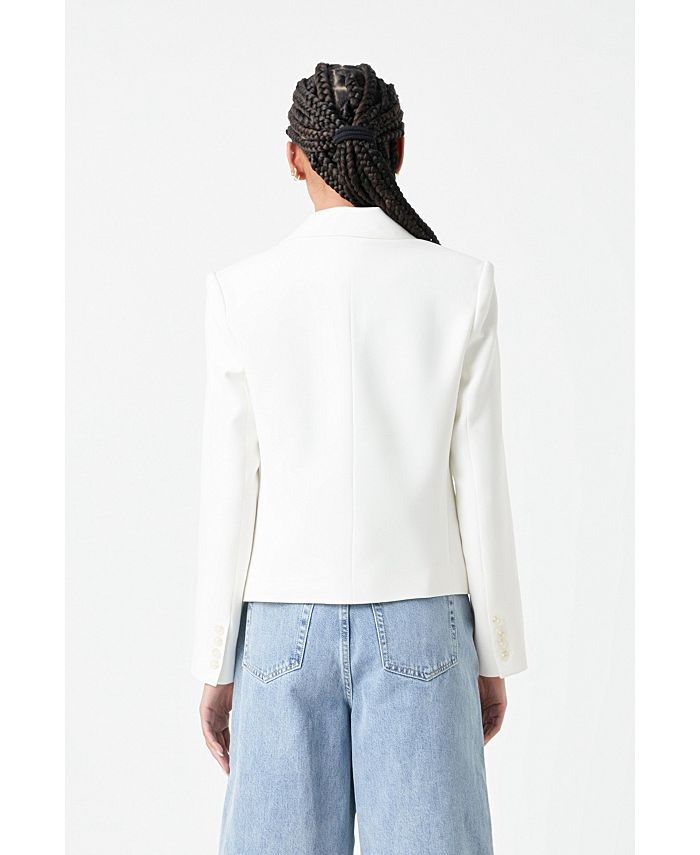 Grey Lab Women's Double Breasted Blazer - Macy's