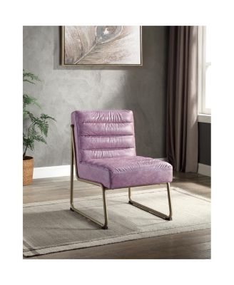 Loria Accent Chair In Wisteria Top Grain Leather