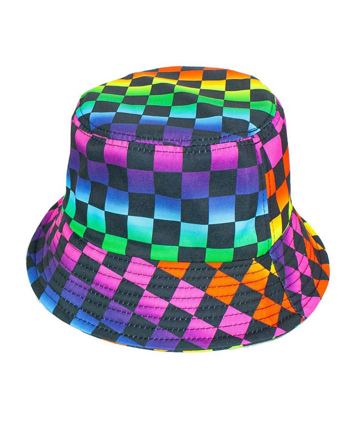 Peter Grimm Checkers Rainbow Bucket Hat - Macy's
