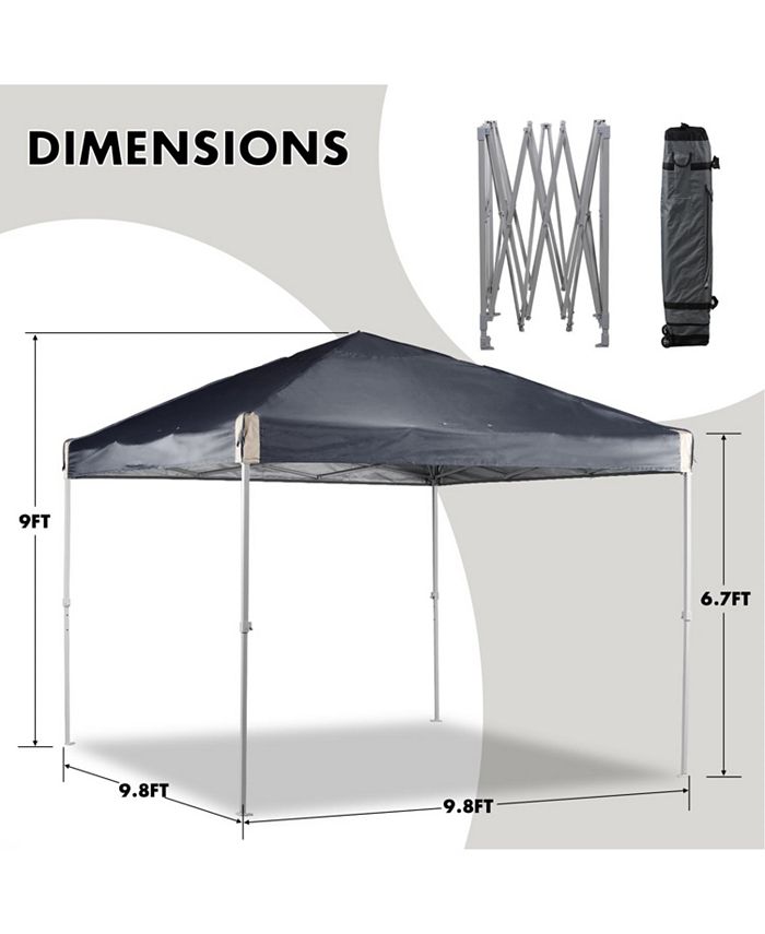 Aoodor Pop Up Canopy Tent with Roller Bag, Portable Instant Shade ...