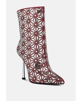 London Rag precious mirror embellished high ankle boots - Macy's