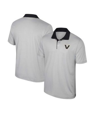 Men's Colosseum Gray Vanderbilt Commodores Tuck Striped Polo Shirt - Macy's