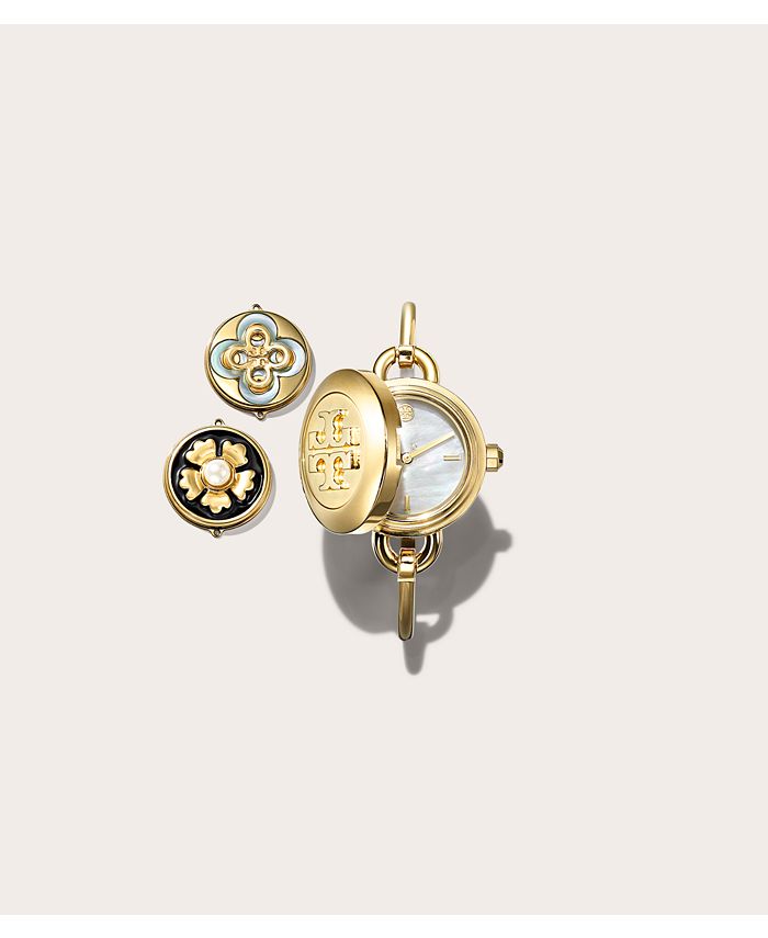 Tory Burch Women's The Miller Gold-Tone Stainless Steel Bangle Bracelet ...