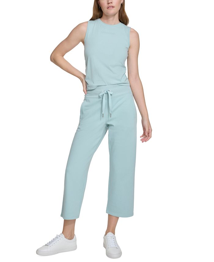 Calvin Klein Women's Cropped Drawstring-Waist Pants - Macy's