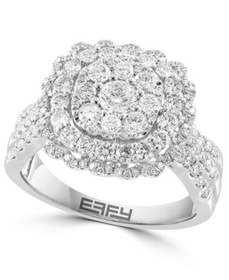 EFFY Collection EFFY Diamond Cluster Ring 1 1 3 ct. t.w. in 14k White Gold Macy s