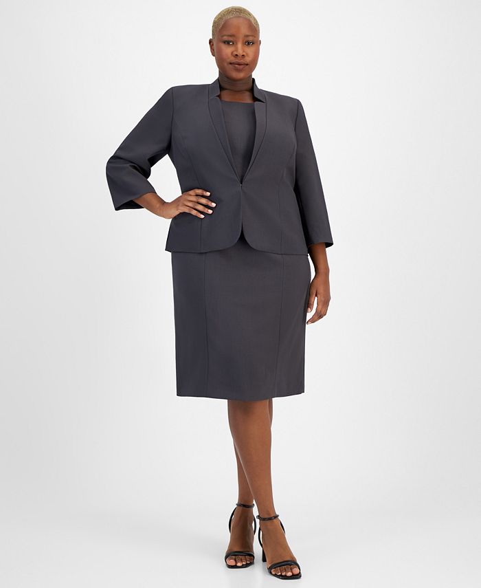 Le Suit Plus Size Jacket & Empire-Waist Sheath Dress - Macy's