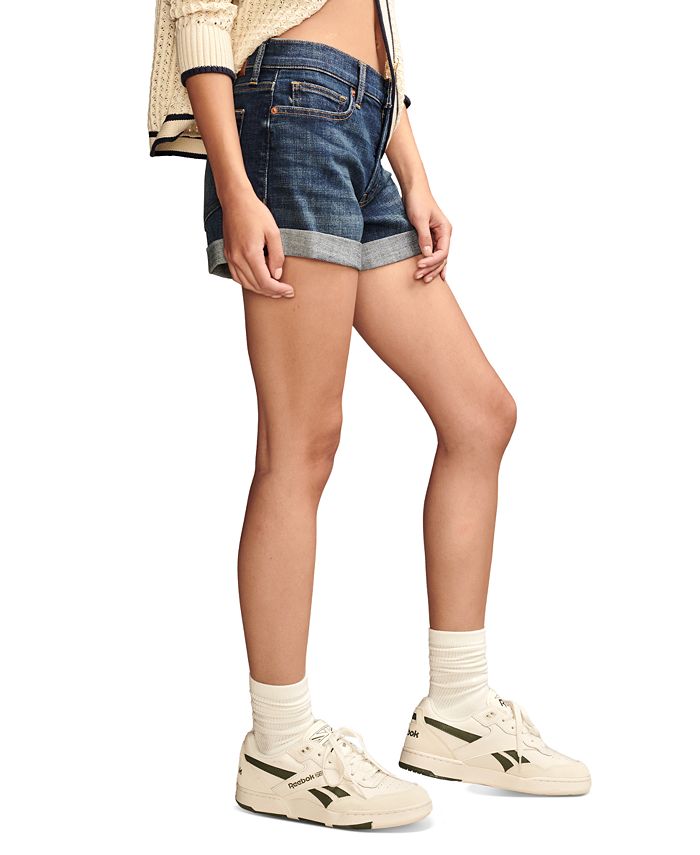 Lucky Brand Women's Ava Mid Rise Denim Shorts - Macy's