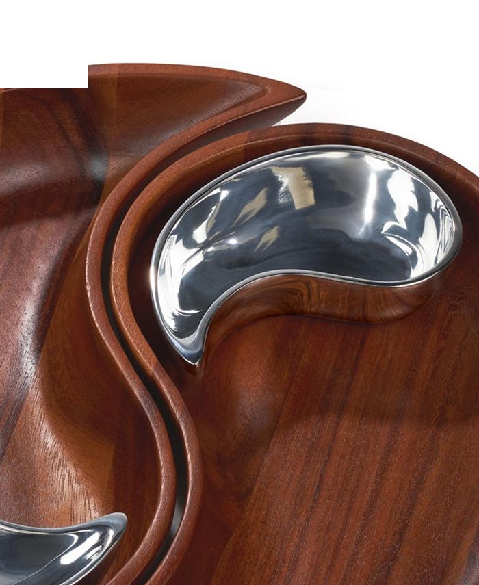 Nambé Yin Yang Chip and Dip Set, 4 Pieces - Macy's