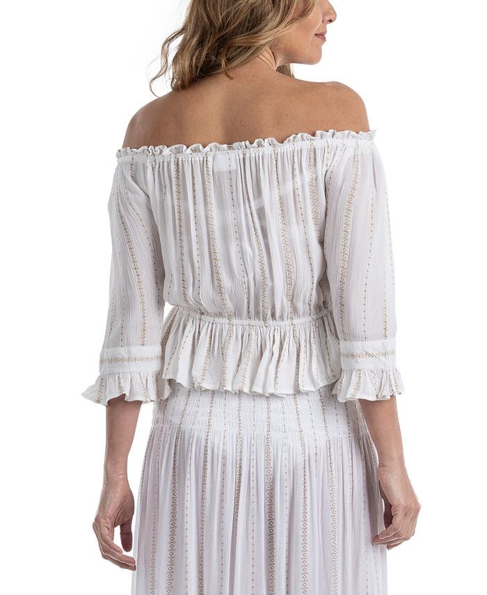 Dotti Women's Cotton Swim Cover-Up Top - Macy's