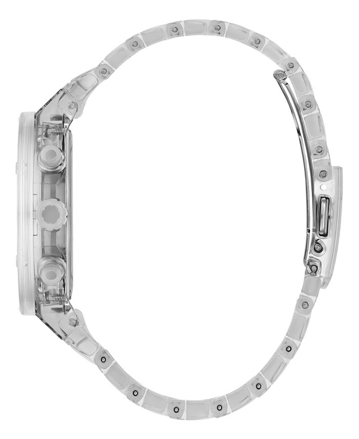 GUESS Women's Multifunction Clear Nylon Watch 39mm - Macy's