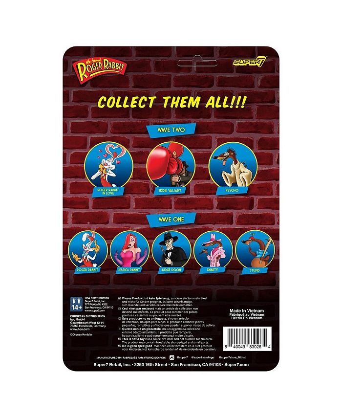 Super 7 Psycho Who Framed Roger Rabbit ReAction Figure - Wave 2 - Macy's