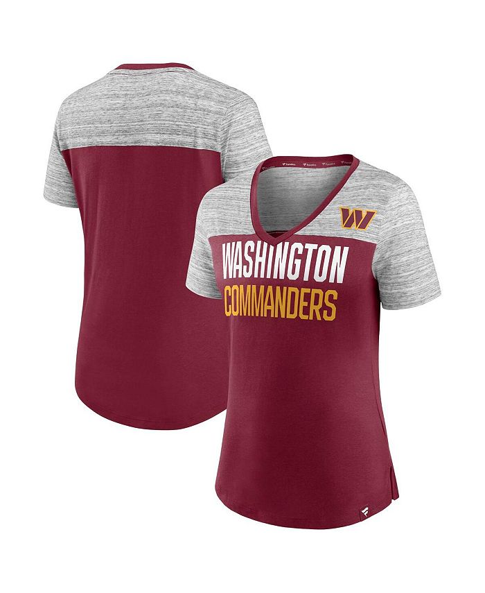 Fanatics Women's Burgundy, Heathered Gray Washington Commanders Close ...