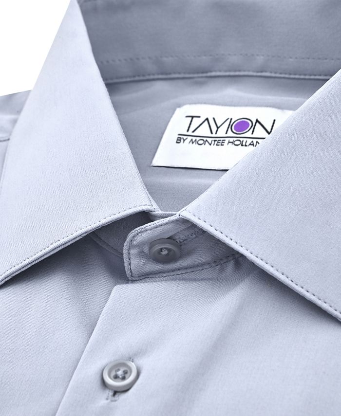 Tayion Collection Men's Solid Dress Shirt - Macy's