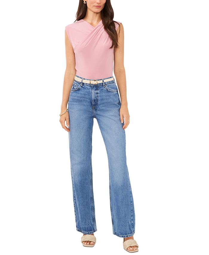 Vince Camuto Women's Draped Crossover Neck Top - Macy's