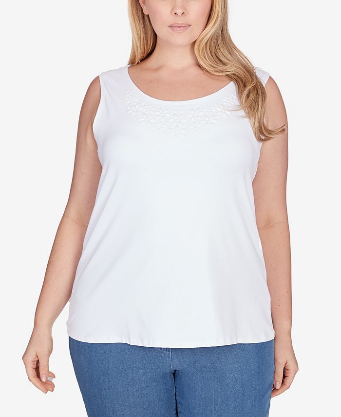Ruby Rd. Plus Size Scoop Neck Sleeveless Top - Macy's
