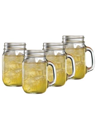 Circleware Yorkshire Mason Jar Mugs, Set Of 4 - Macy's