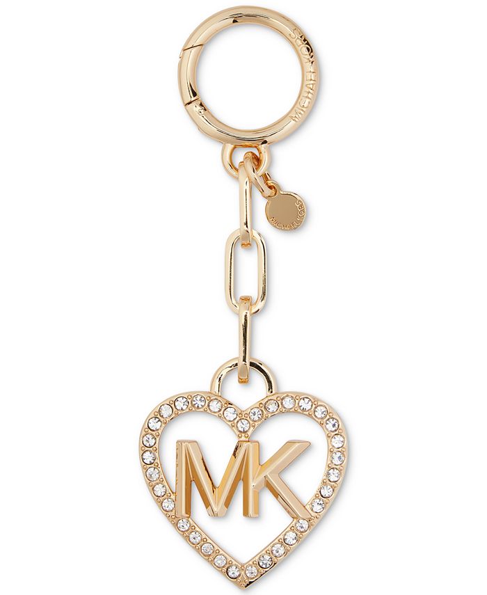 Michael Kors Charms Metal MK Heart Pave Key Charm - Macy's