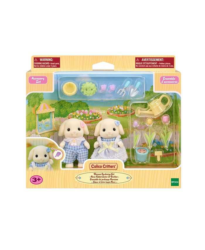 Calico Critters Blossom Gardening Set -Flora Rabbit Sister Brother ...