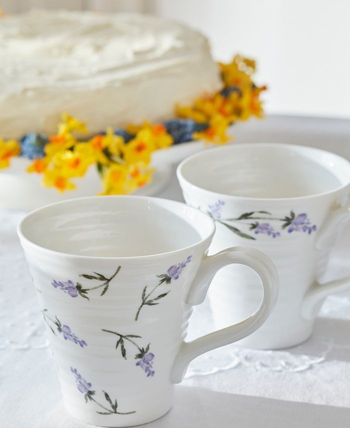 Portmeirion Sophie Conran Lavandula Mugs, Set of 2 - Macy's