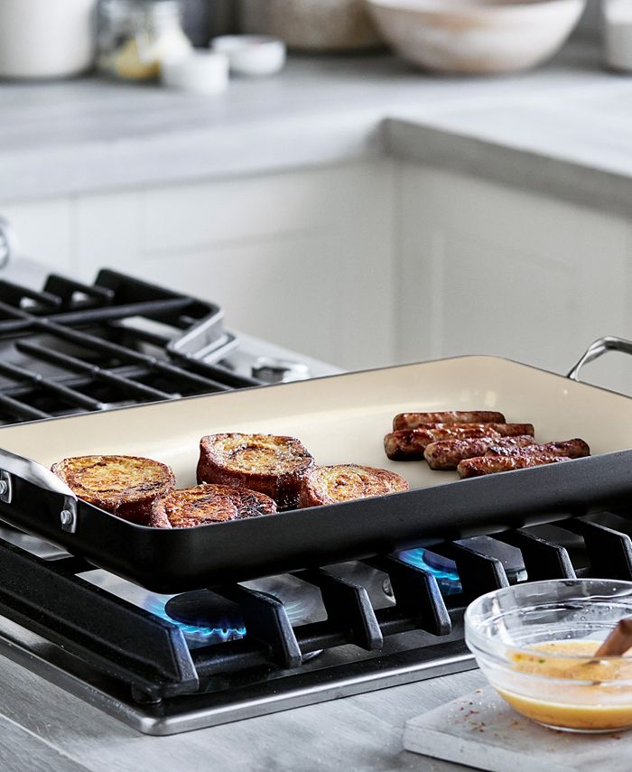 GreenPan Rio Healthy Ceramic Nonstick 18" x 11" Double Burner Griddle ...