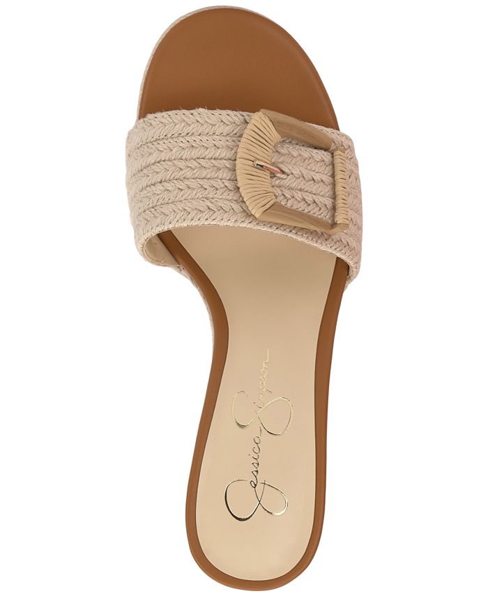 Jessica Simpson Women's Peccio Buckled Platform Block-Heel Slide ...