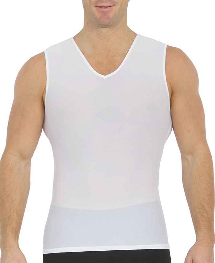 Instaslim Men's Big & Tall Power Mesh Compression Sleeveless V-Neck ...