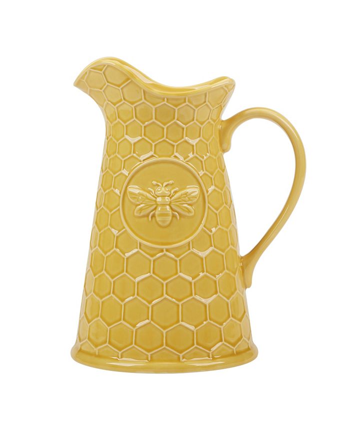 Certified International French Bees Embossed Honeycomb Pitcher - Macy's