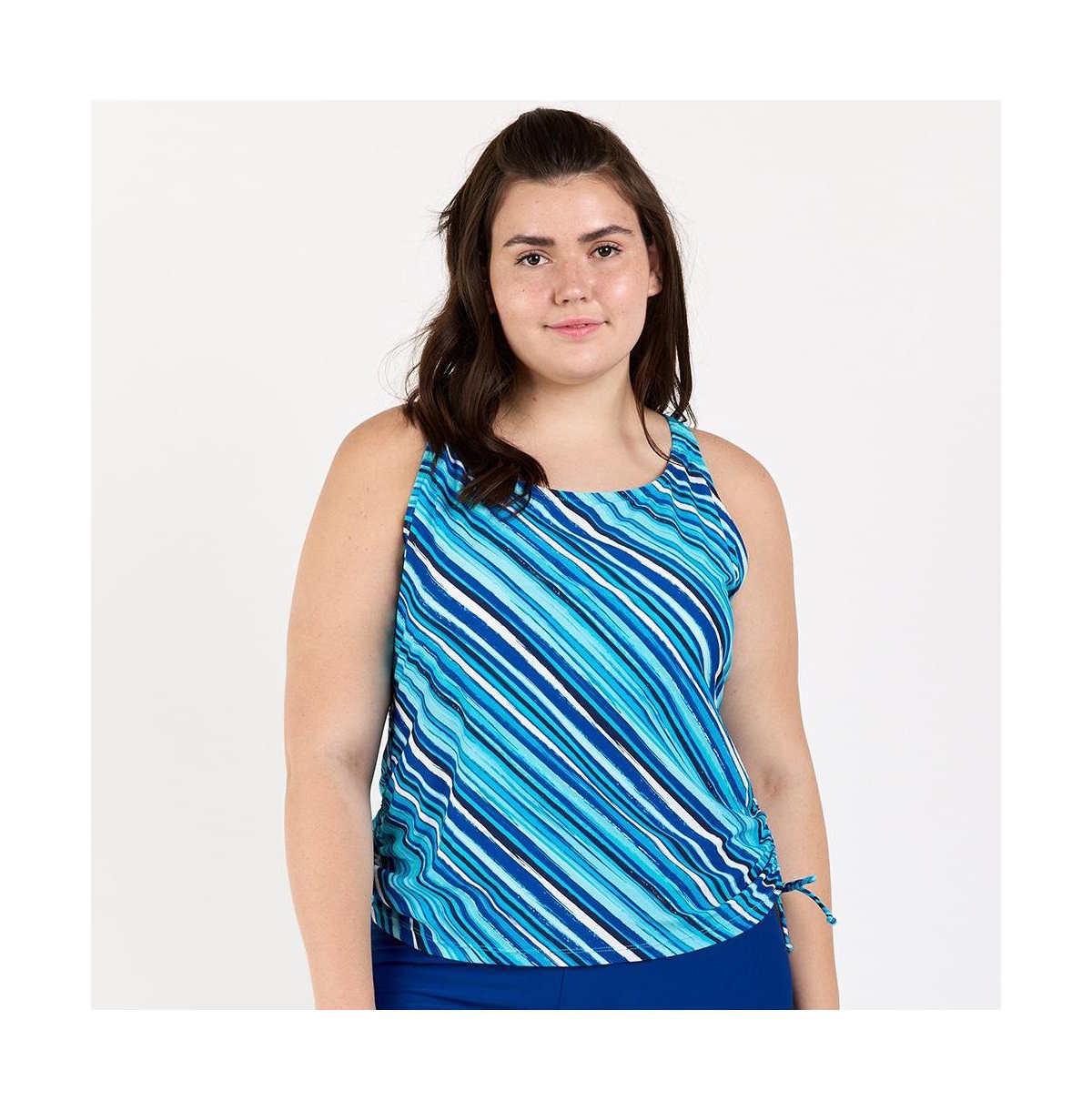 Click here for Calypsa Plus Size Maya Tankini Swim Top With Remov... prices