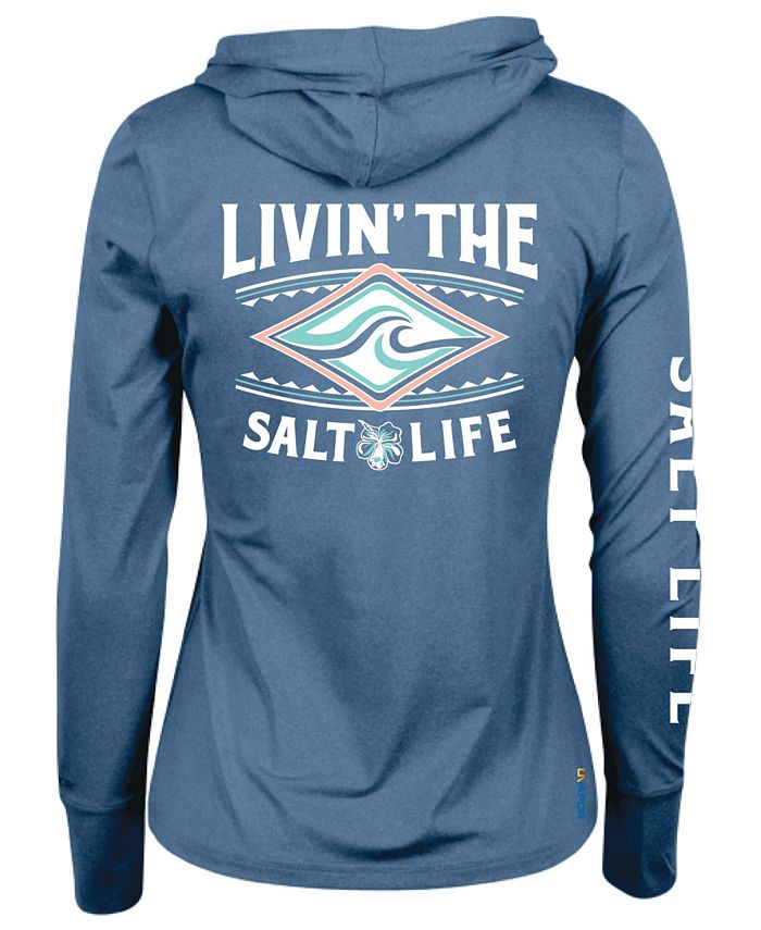 Salt Life Women's Livin Wave Graphic Hooded T-Shirt - Macy's