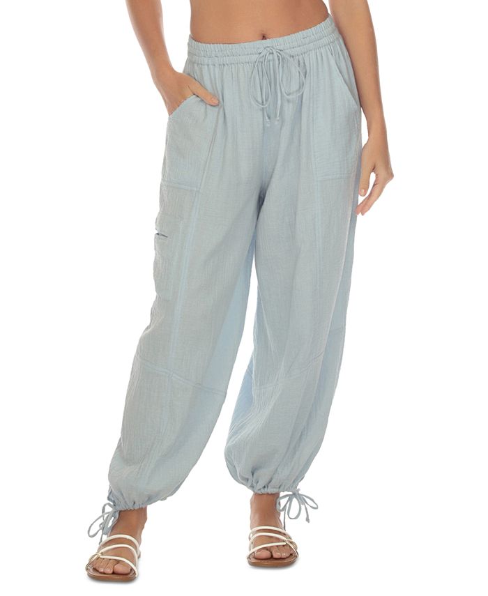 Raviya Women's Swim Cover-Up Cargo Pants - Macy's