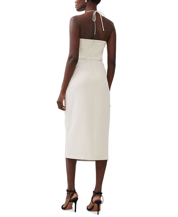 French Connection Women's Echo Crepe Halter Midi Dress - Macy's