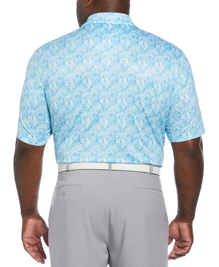 PGA TOUR Men's Big & Tall Stretch Moisture-Wicking Floral Golf Polo Shirt - Macy's