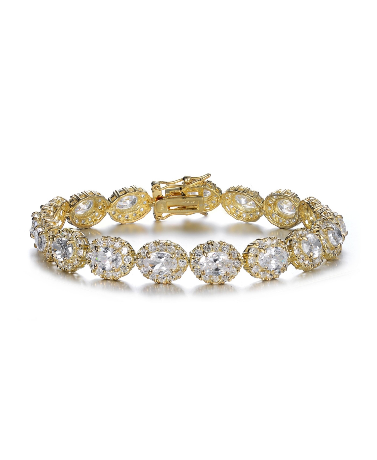 Click here for Genevive Sterling Silver Oval Colored Cubic Zircon... prices