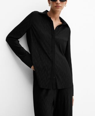 MANGO Women's Buttons Detail Textured Shirt - Macy's