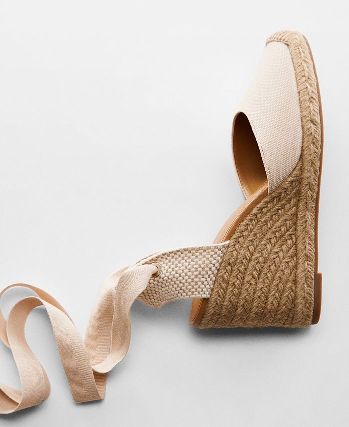MANGO Women's Lace-Up Espadrilles - Macy's
