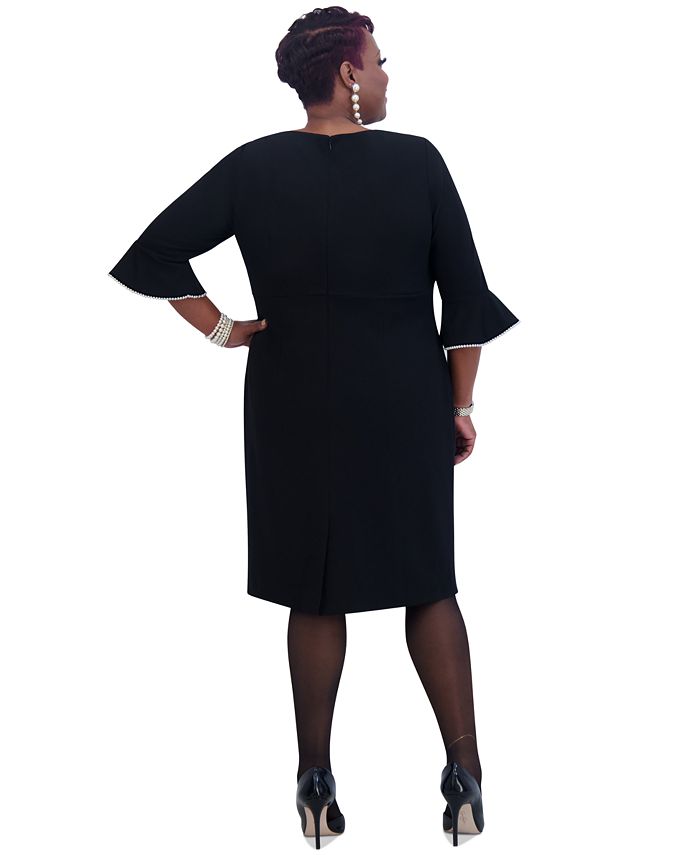 Kasper Kat Elbow-Sleeve Ruffled-Cuff Dress - Macy's