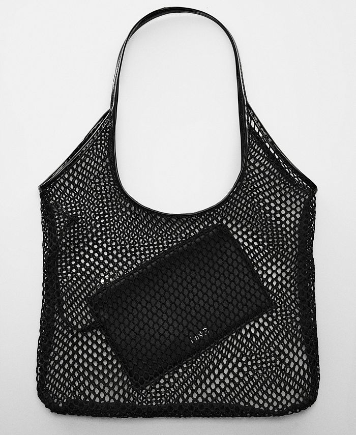 MANGO Women's Mesh Pattern Shopper Bag - Macy's