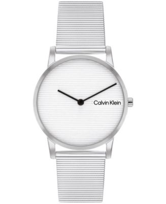 Calvin Klein Women's CK Feel Stainless Steel Mesh Watch 30mm - Macy's