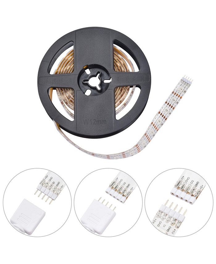 Yescom LED Strip Light Kit Color Changing Voice Music Interact WIFI App ...